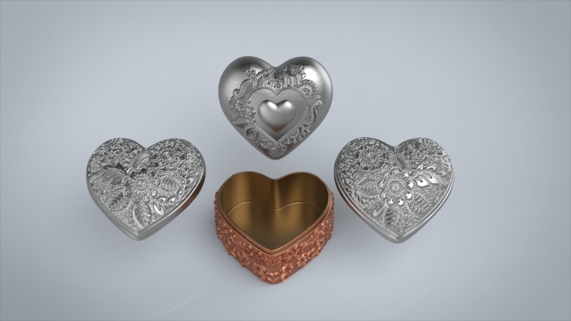 STL file Valentine's day gift box : Heart Box STL and OBJ・3D printing ...