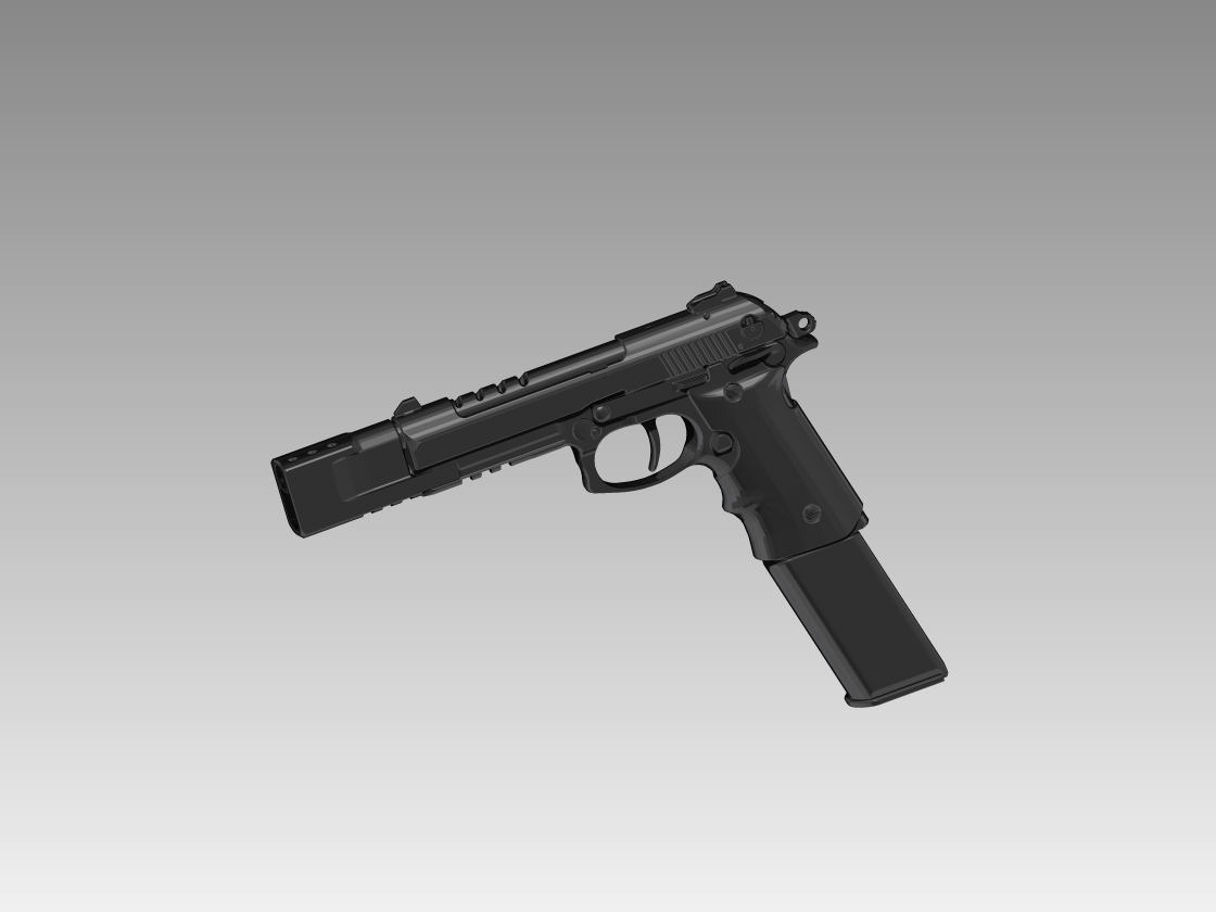 STL file Renetti Hand Gun Pistol Call Of Duty ・3D printing design to ...