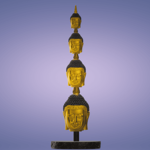 Download STL file Thai Buddha Head Stand Unique art • 3D printable ...