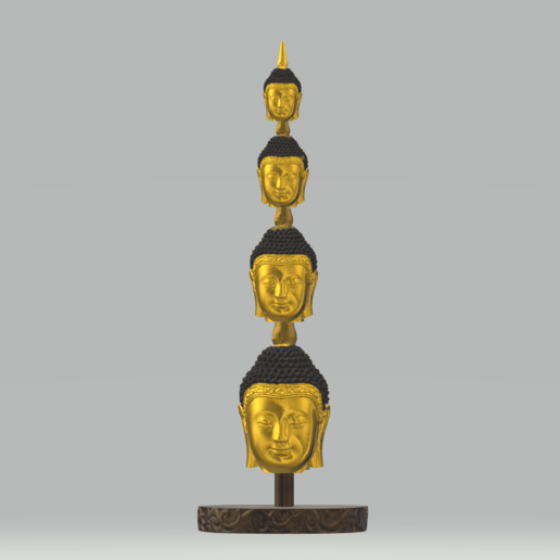 Download STL file Thai Buddha Head Stand Unique art • 3D printable ...