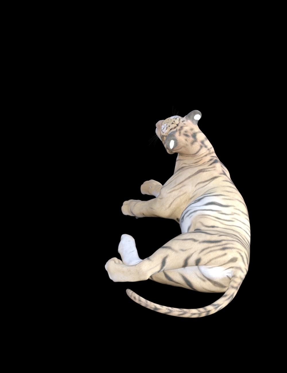Download STL file Tiger Full Body Model 2 Poses • 3D printing object ...