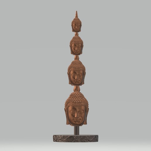 Download STL file Thai Buddha Head Stand Unique art • 3D printable ...