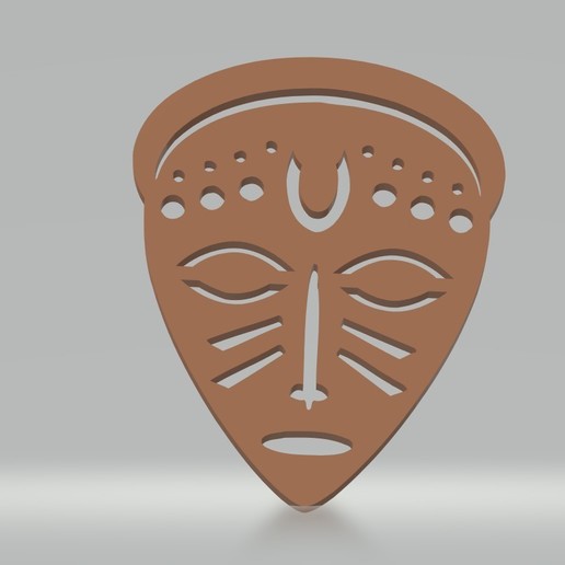 Download 3MF file African mask Wall decoration Female • 3D printable ...