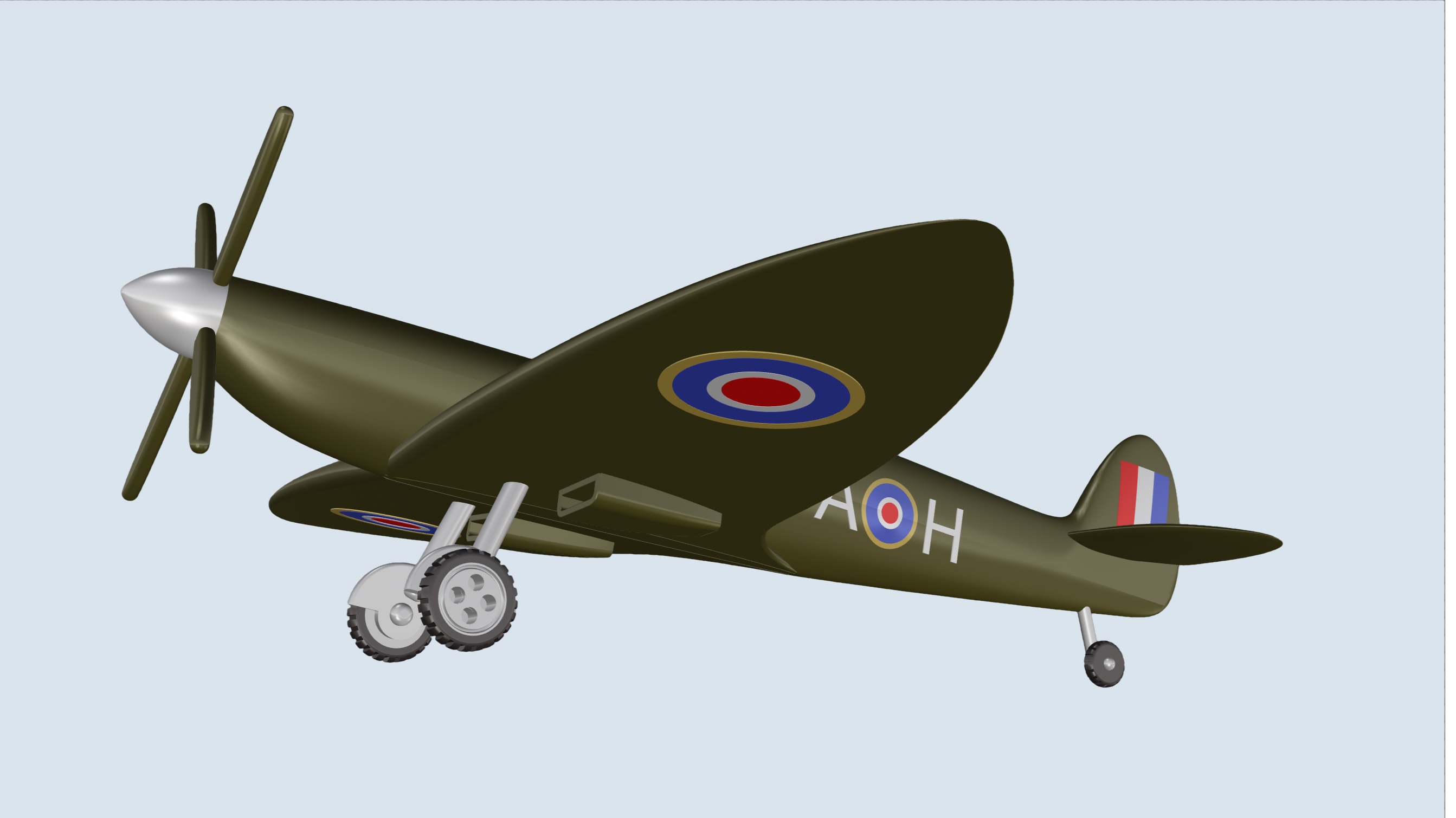 STL file Supermarine Spitfire Warplane ️・3D printer model to download・Cults