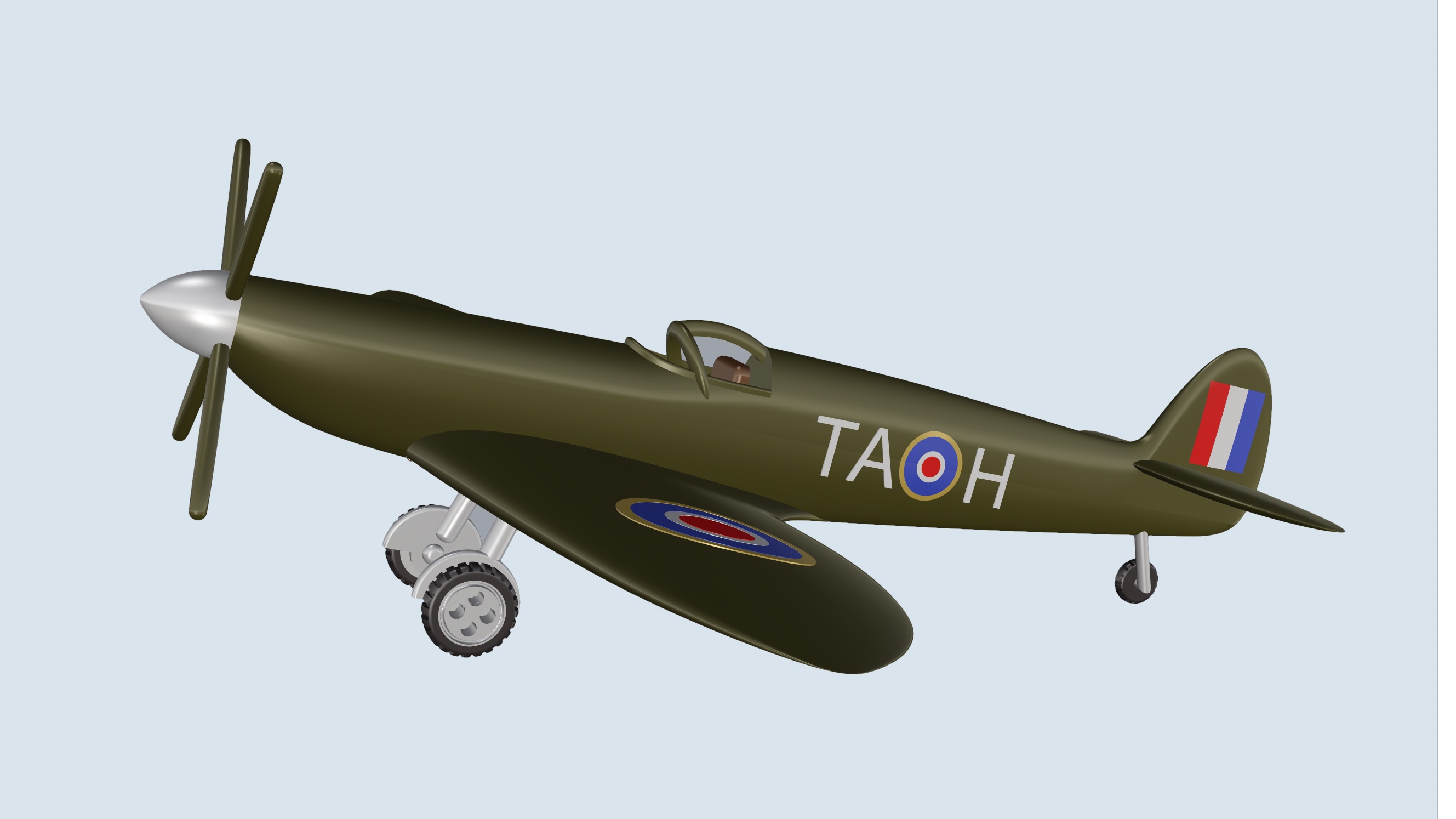 STL file Supermarine Spitfire Warplane ️・3D printer model to download・Cults