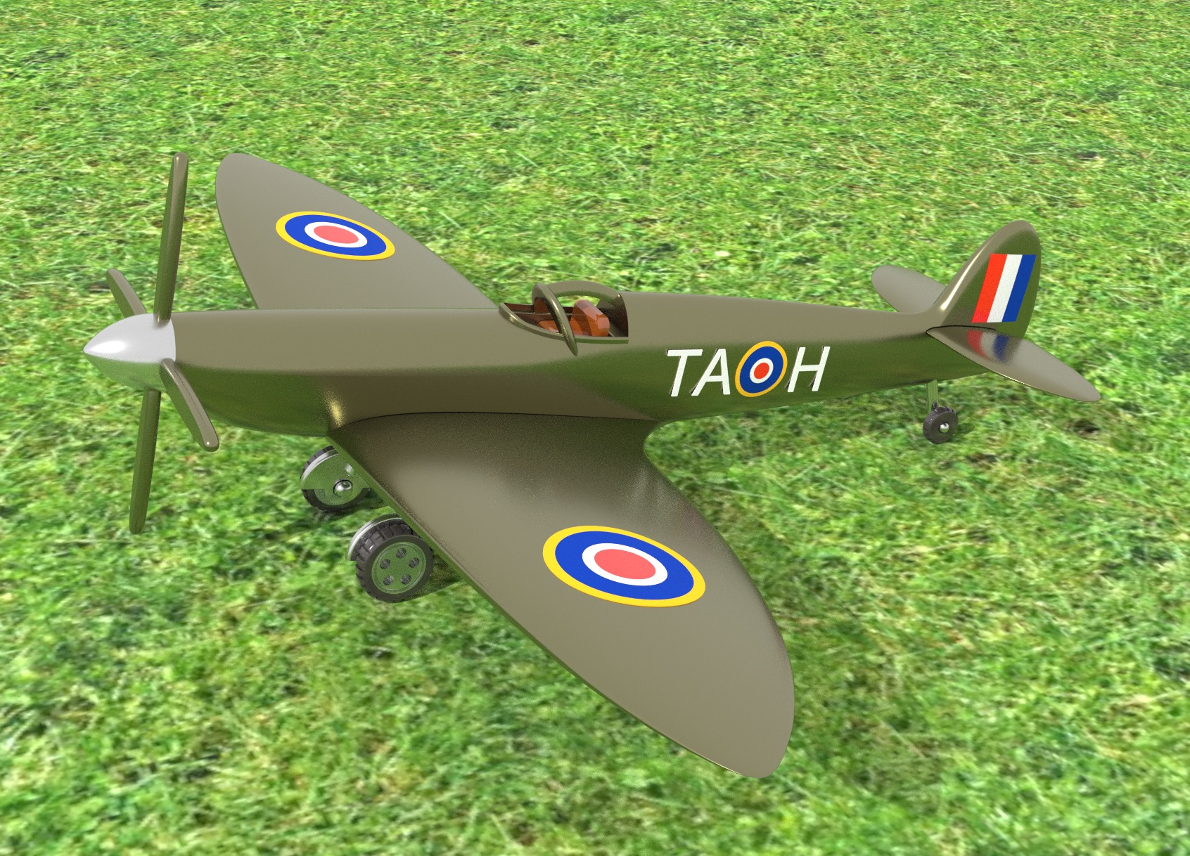 STL file Supermarine Spitfire Warplane ️・3D printer model to download・Cults