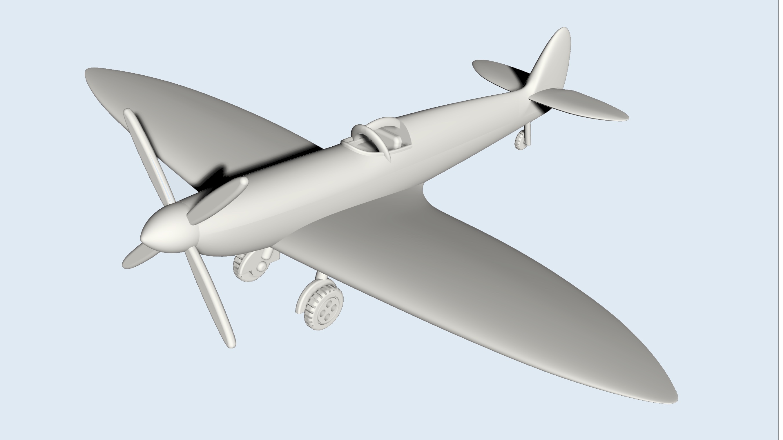 STL file Supermarine Spitfire Warplane ️・3D printer model to download・Cults