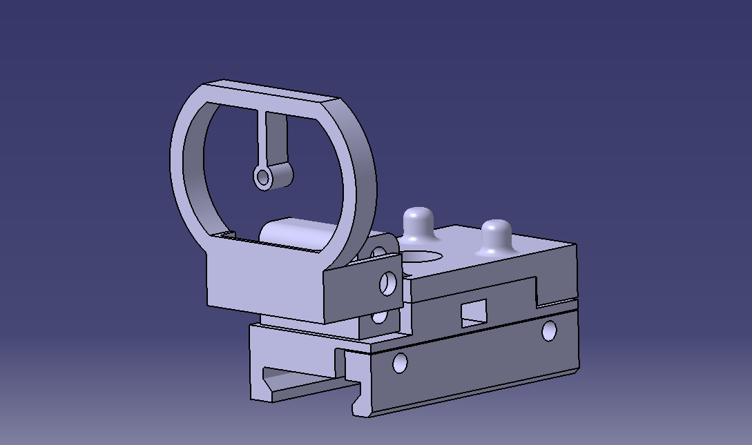 STL file Viewfinder v5 (for the foldable and adjustable airsoft red dot ...