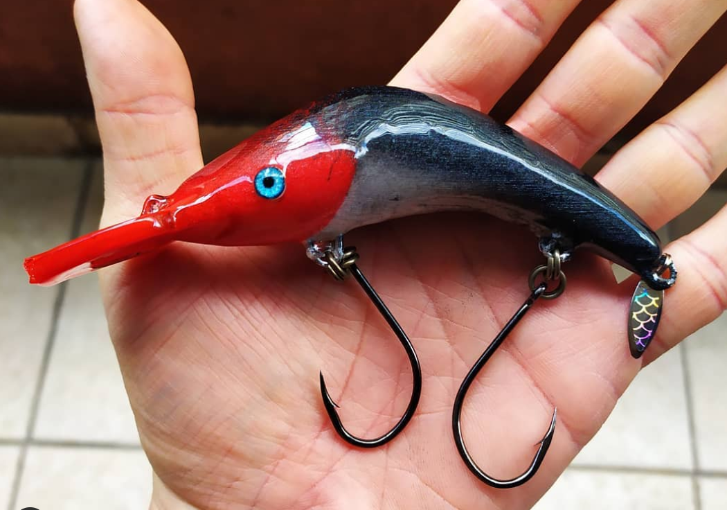 Free STL file Predatek Boomerang 95mm Fishing Lure Dick Two Hooks Free ...