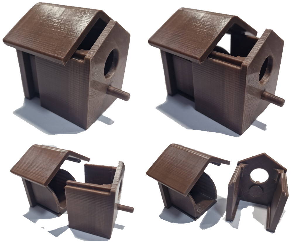 Free STL file GEOCACHE Mini Birdhouse・3D printing model to download・Cults
