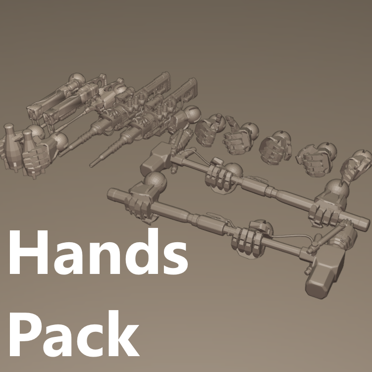 Free 3D file Fallout Power Armor Action figure Hands Pack 🤲・3D print design to download・Cults
