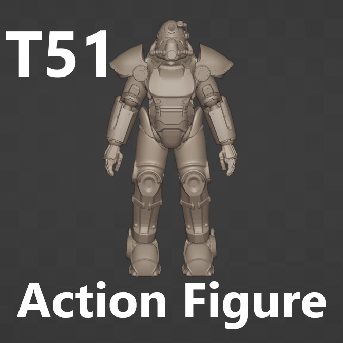 Archivo 3D gratis Fallout Power Armor T51 Figura de acción 🧸・Modelo ...