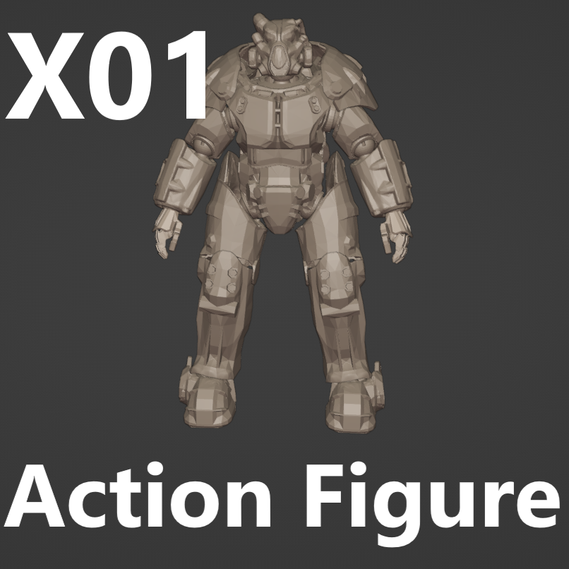 Free 3D file Fallout Power Armor X01 Action figure (Fixed) 🧸・3D print object to download・Cults