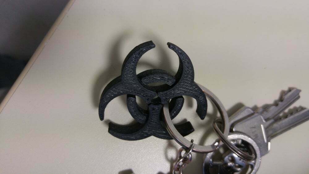 Free STL file Keychain - key ring - BIOHAZARD・3D printer model to ...