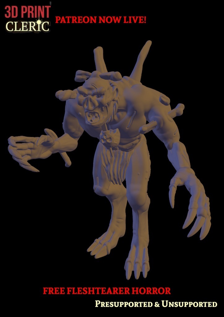 Free STL file Fleshtearer Horror - Sample・3D printer design to download ...