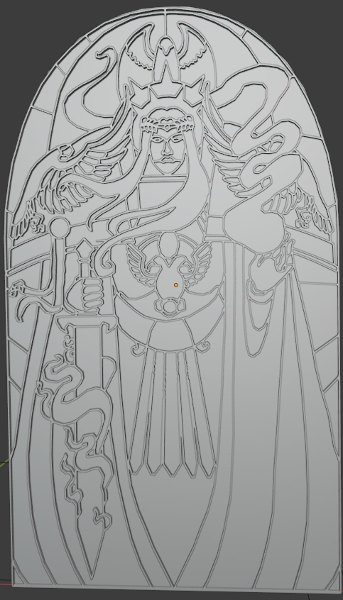 Free STL file The Emperor of Mankind Stained Glass motif・3D printer ...