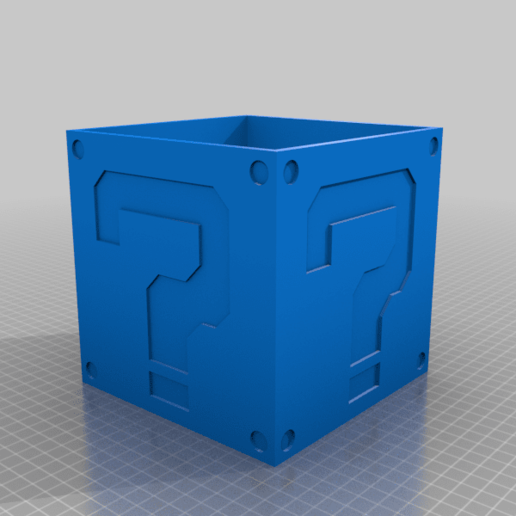 Download free STL file Mario question mark box 150x150x150 • 3D printer ...