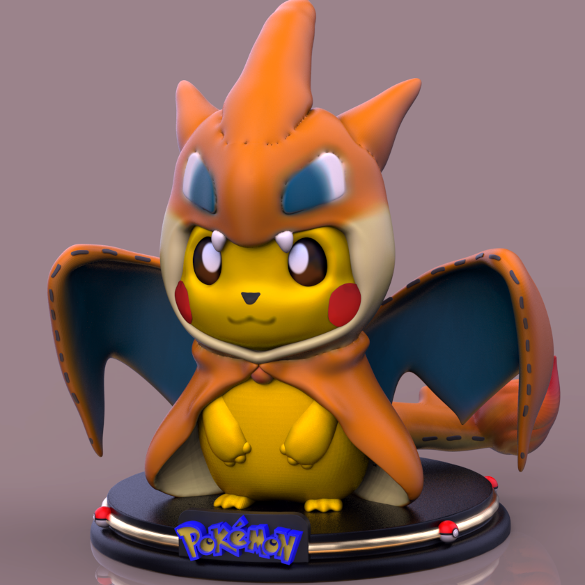 Archivo 3D Pikachu Charizard・Plan de impresora 3D para descargar・Cults