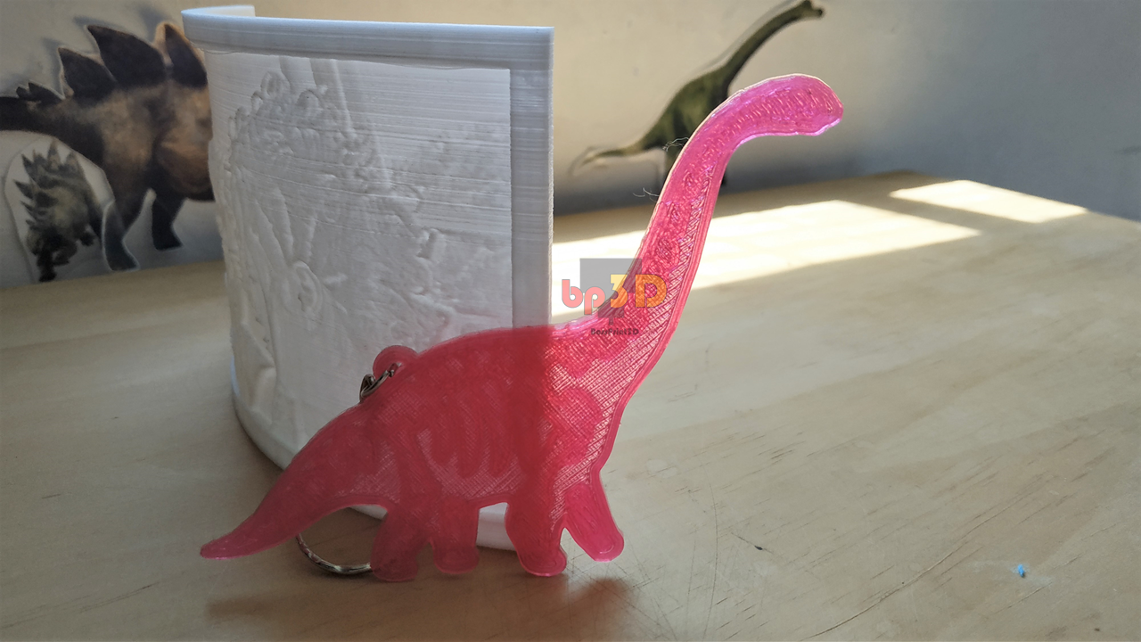STL file Key ring lithophany dinosaur skeleton: Brontosaurus・3D print ...