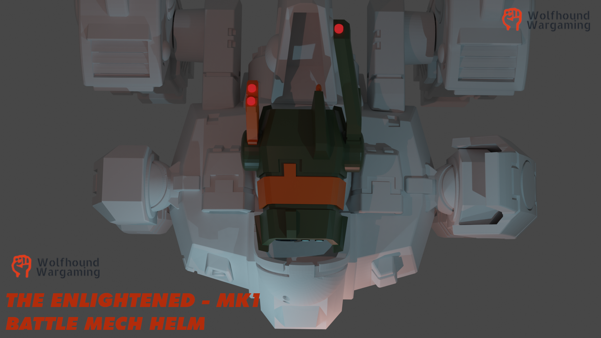 STL file The Enlightened - Battle Mech Helm MK1 🪖・3D printing idea to ...