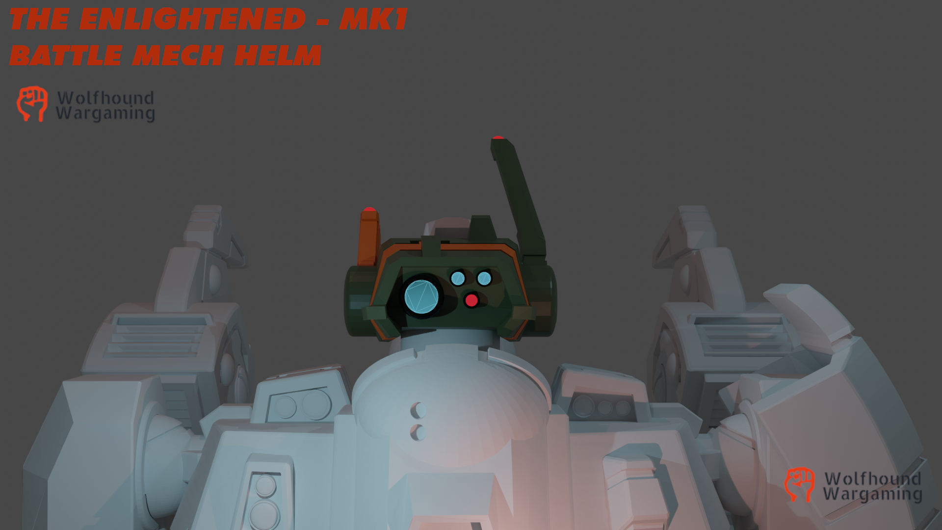 STL file The Enlightened - Battle Mech Helm MK1 🪖・3D printing idea to ...