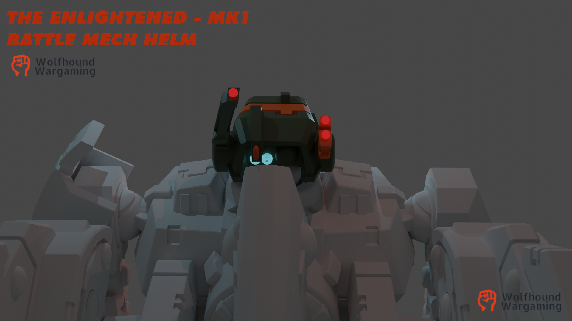 STL file The Enlightened - Battle Mech Helm MK1 🪖・3D printing idea to ...