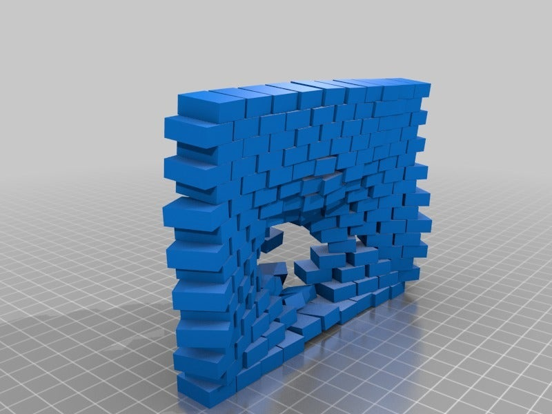 Free STL file penetrated brick wall 🧱・3D print object to download・Cults