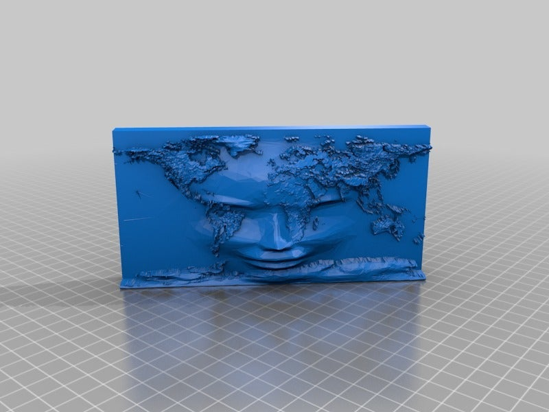 Free STL file face, the world・3D print model to download・Cults