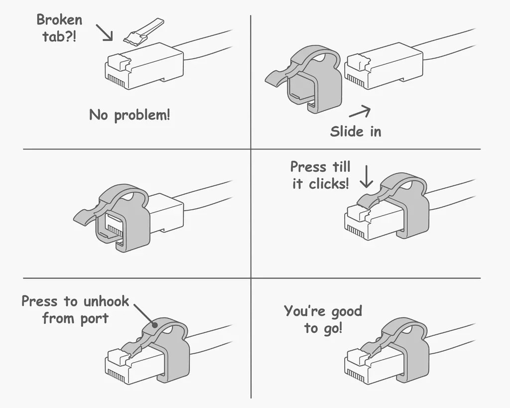 Free STL file ez-print rj45 repair clip - no supports・3D print object ...