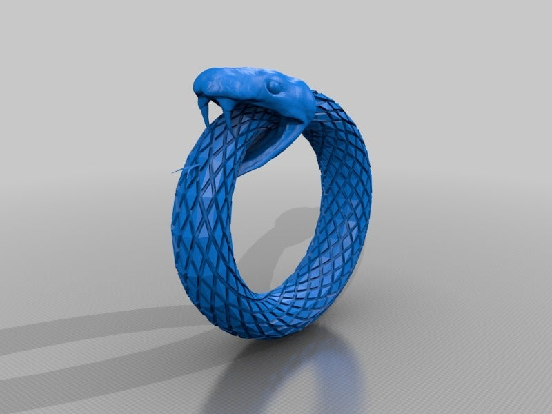 STL file snake ring・3D printable model to download・Cults