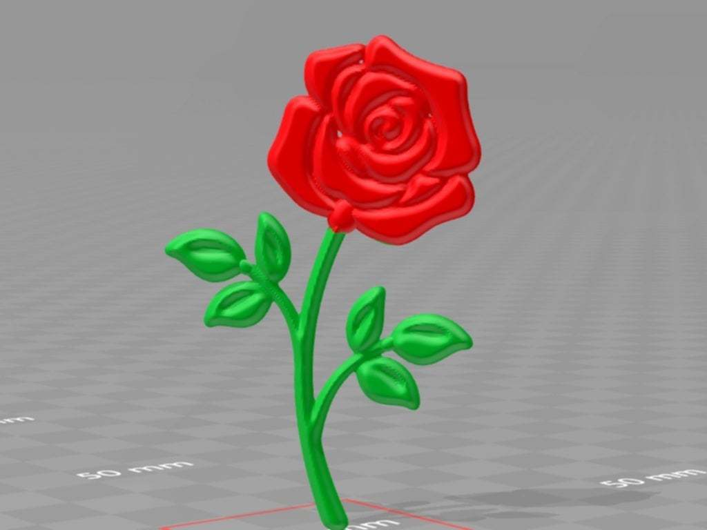 Free STL file rose V2 more stable version - no supports・Model to ...