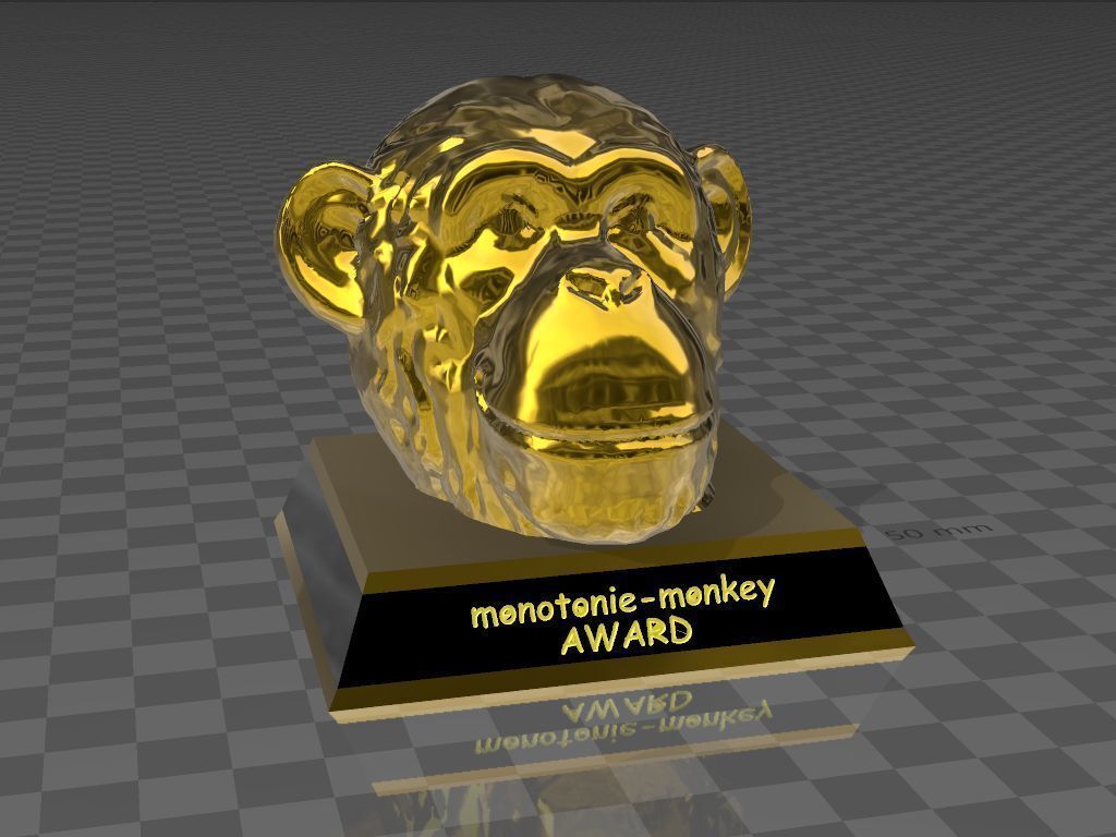 Free STL file monotonie monkey AWARD・3D printable model to download・Cults