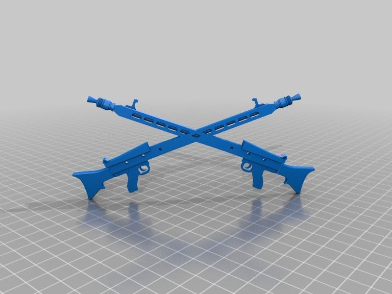 Free STL file 2X MG42 HALFES FOR WALLMOUNT・3D printing idea to download ...
