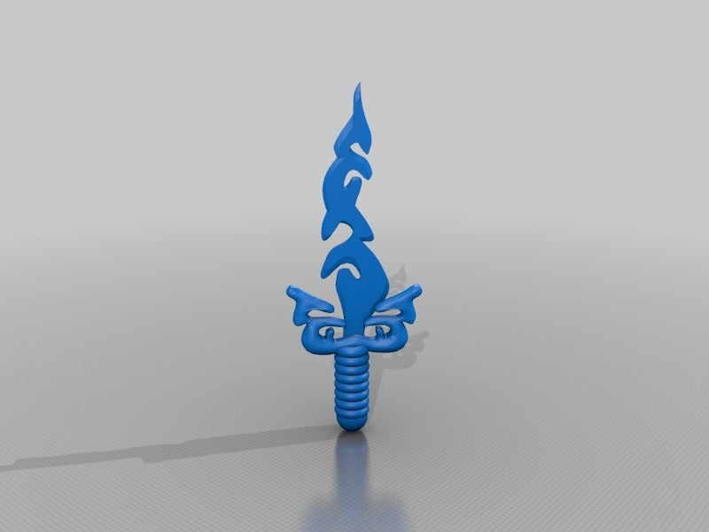 Бесплатный STL файл flaming sword / inspired by khmer 🗡️・Дизайн 3D ...