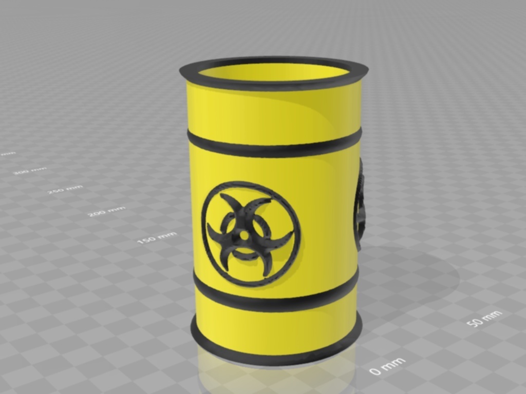 Free STL file biohazard waste barrel・3D printing template to download・Cults