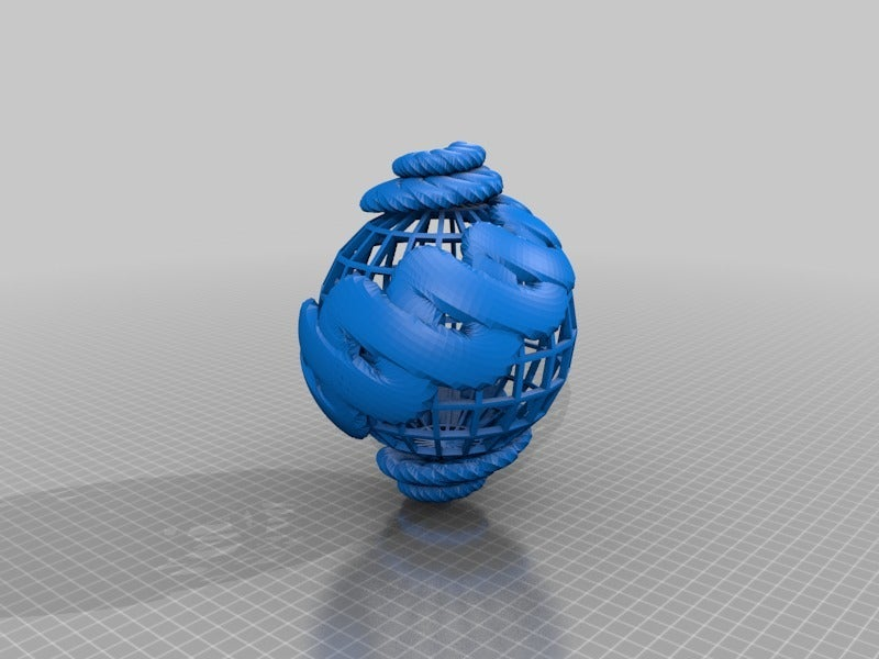 Free STL file ball captured in helix・3D print design to download・Cults