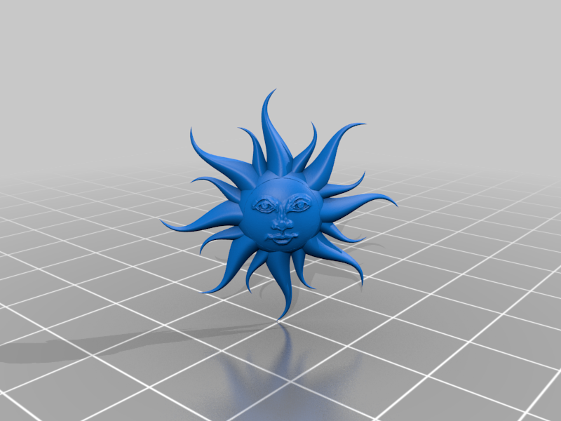Archivo STL gratis Sol con cara・Modelo imprimible en 3D para descargar ...