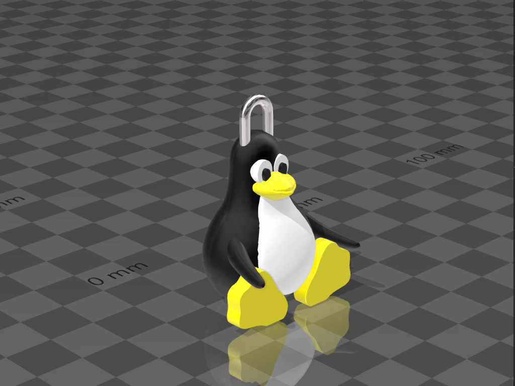 STL file linux penguin TUX pinguin for keychain・3D printer design to download・Cults
