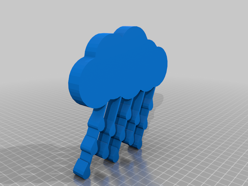 Free STL file rain cloud 🌧️・3D printing model to download・Cults