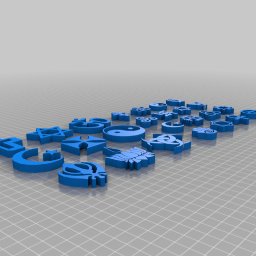 Download free STL file symbols set • 3D printer model ・ Cults