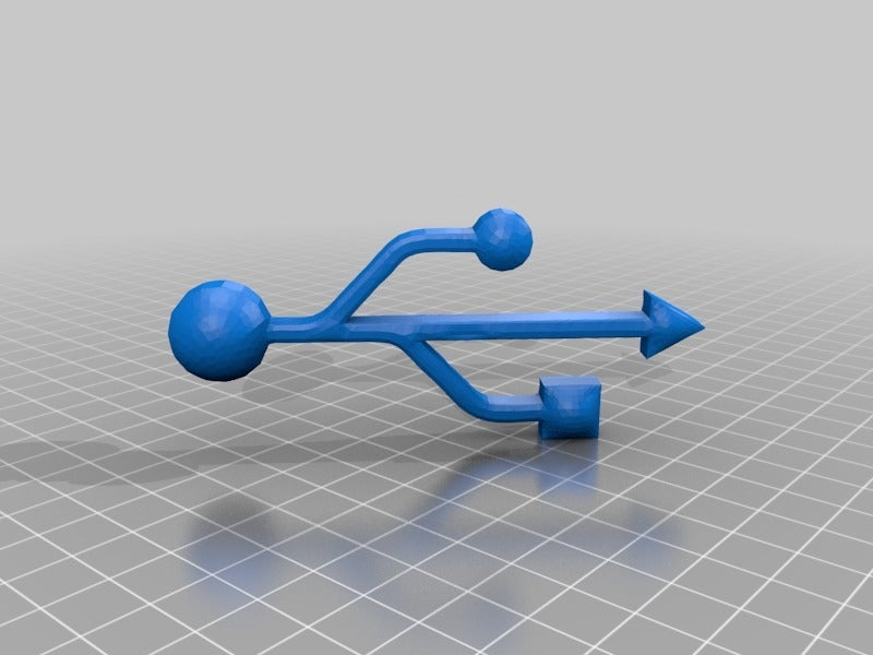 Free STL file usb symbol・3D printing template to download・Cults