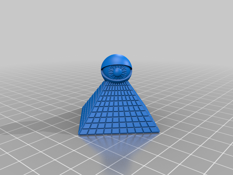 Free STL file pyramid with eye・3D printing idea to download・Cults