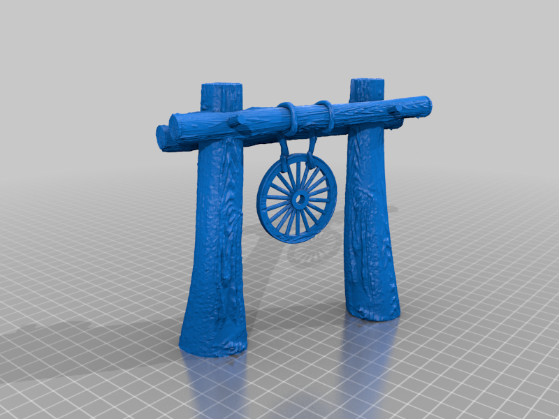 Free STL file shinto - GATE WITH WHEEL - goa - the water element ⛩️・3D printable design to ...