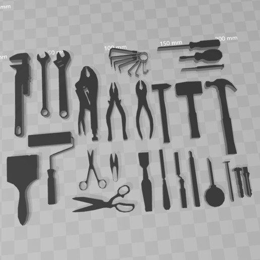 Download free STL file tools set • 3D print design ・ Cults