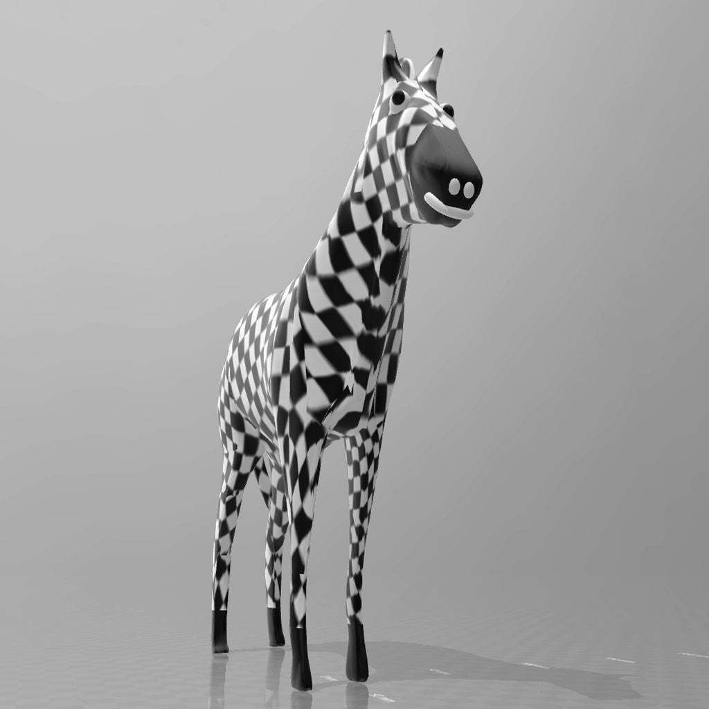 Archivo STL gratis tablero de damas Zebra / Schachbrettzebra・Modelo ...