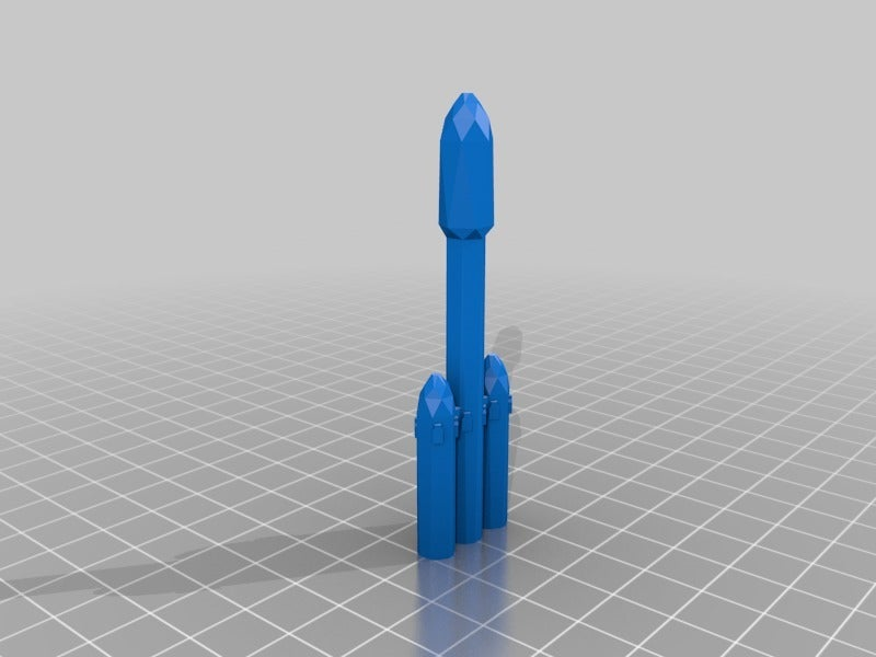 Free STL file Low Poly Falcon Heavy Splitted with pins for better ...