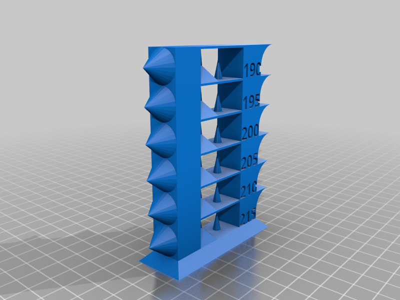 Free 3D file Temp tower double cone PLA 190-215 🔧・Model to download and ...