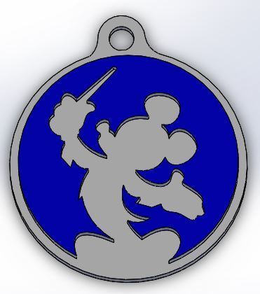Free STL file Mickey keychain・Template to download and 3D print・Cults