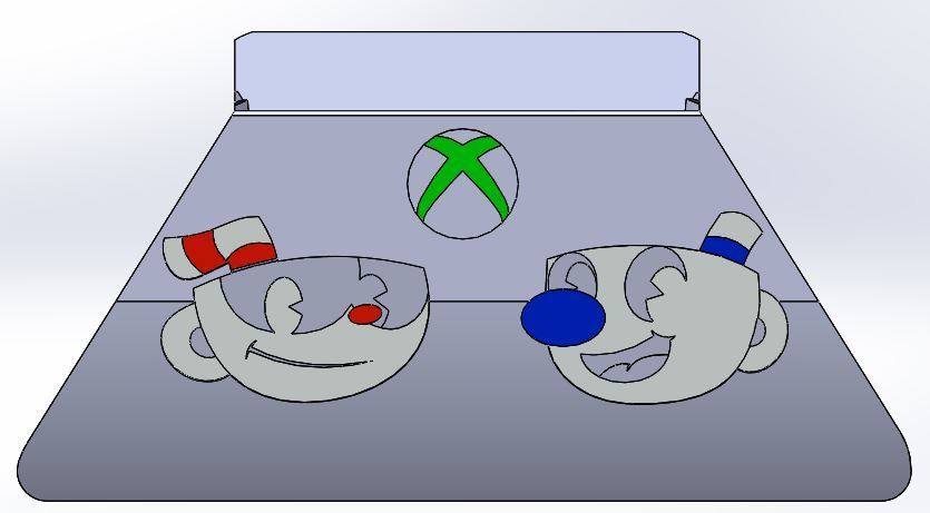 STL file xbox cuphead base 🎮・3D printable model to download・Cults