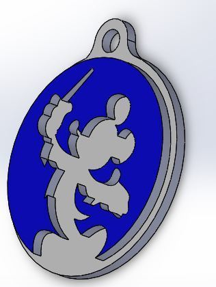 Free STL file Mickey keychain・Template to download and 3D print・Cults